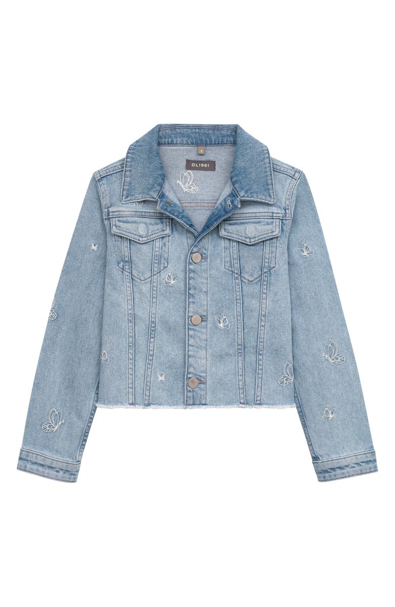 DL1961 Kids' Manning Embroidered Butterfly Jean Jacket | Nordstromrack