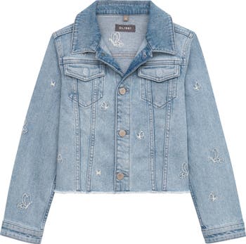 DL1961 Kids' Manning Embroidered Butterfly Jean Jacket | Nordstromrack