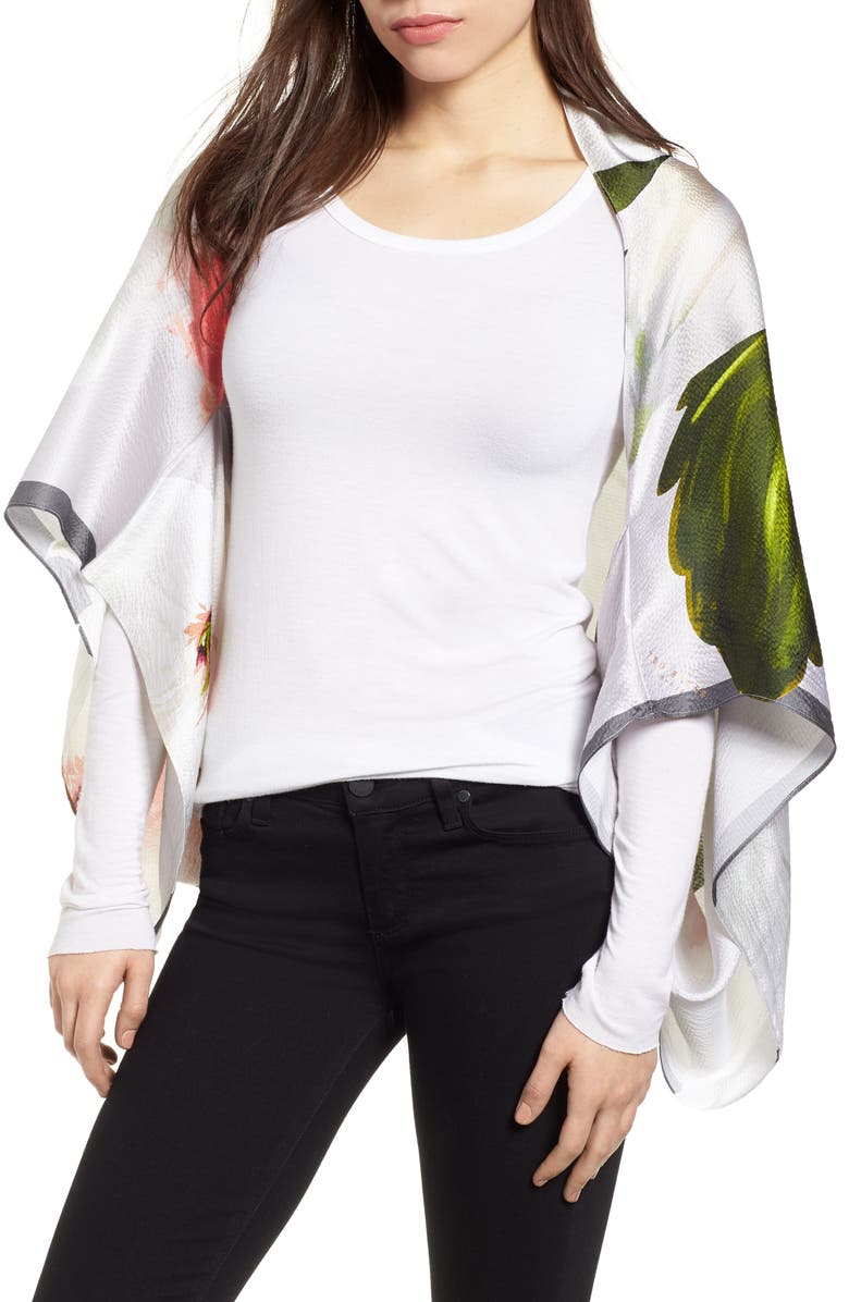 Ted Baker London Chatsworth Bloom Silk Cape Scarf | Nordstromrack