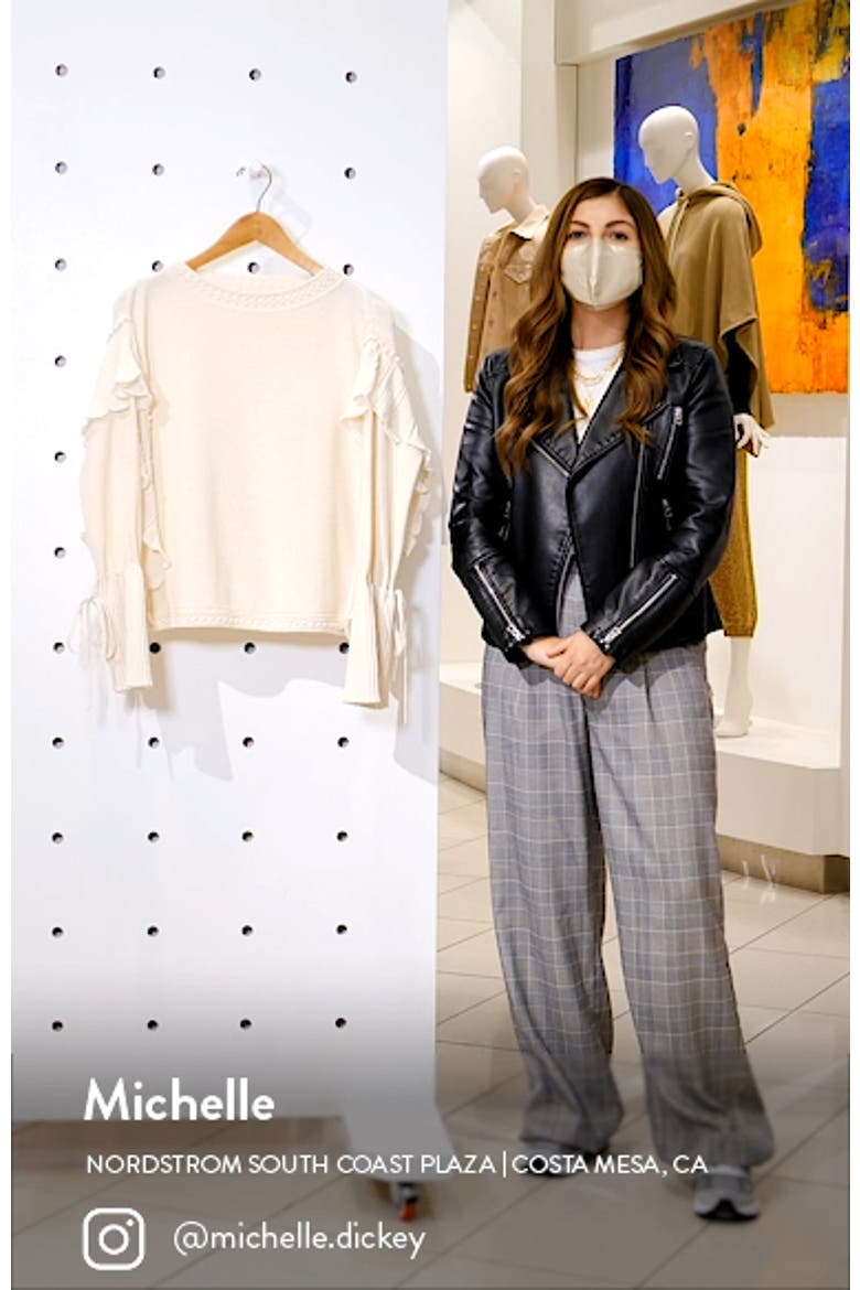 Tie Sleeve Cotton Sweater (Women) | Nordstromrack