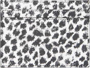 Saint Laurent Leopard Print Leather Card Case | Nordstrom