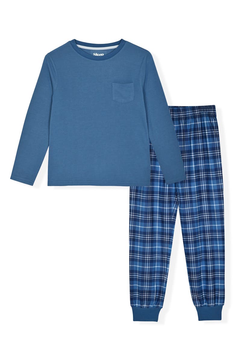 SLEEP ON IT Kids' Plaid Fleece 2-Piece Pajama Set | Nordstromrack