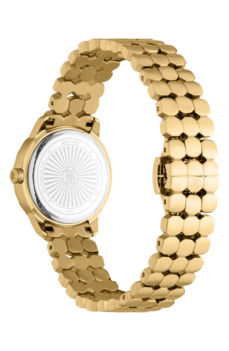 Roberto Cavalli Textured Crystal Quartz Bracelet Watch, 28mm ...