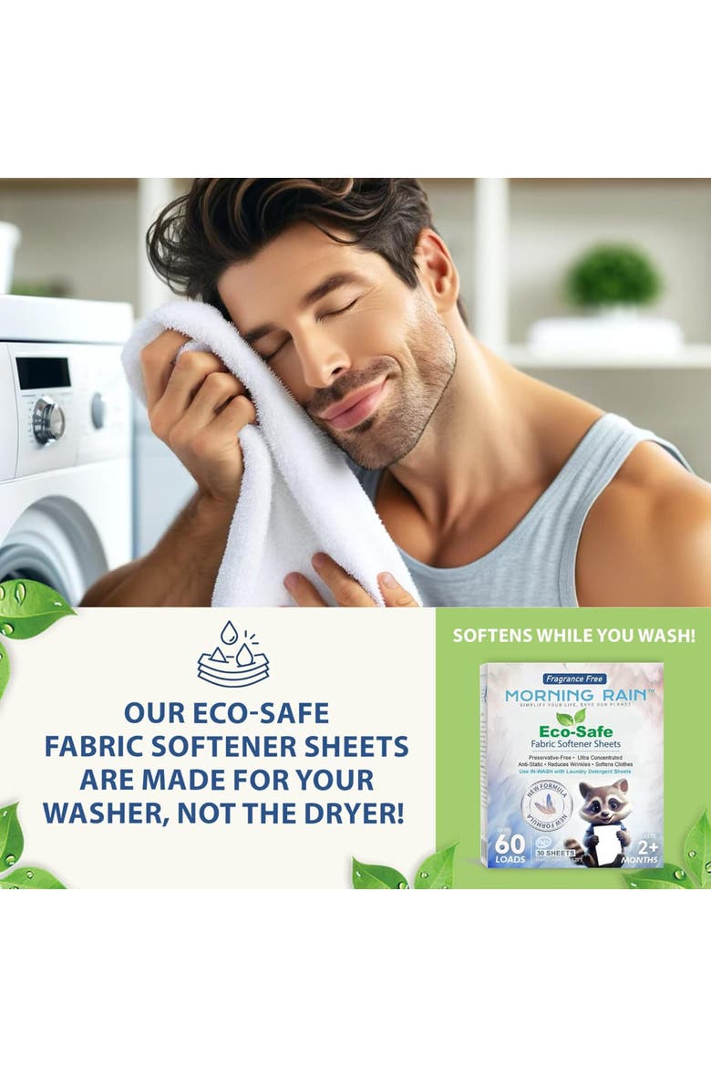 Eco Fabric Softener Sheets, Fragrance Free, 30 Sheets, 60 Loads | Nordstrom