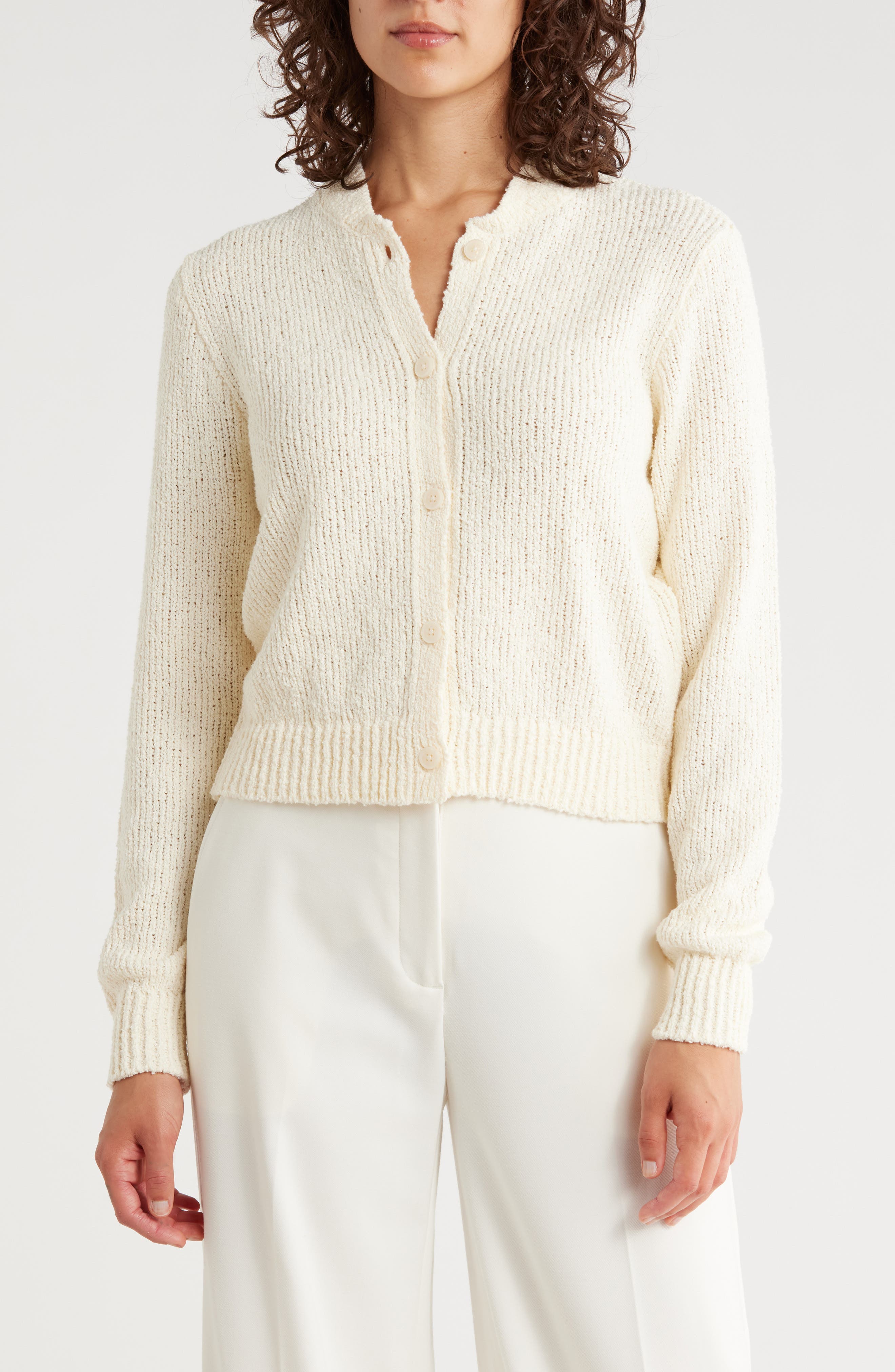Calvin Klein Open Stitch Cotton Blend Cardigan | Nordstromrack