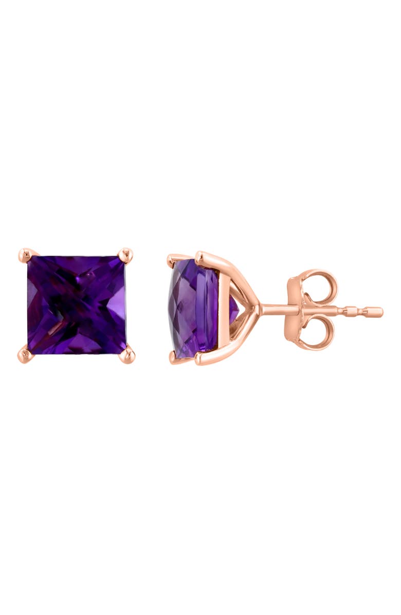 EFFY 14K Rose Gold Amethyst Stud Earrings | Nordstromrack