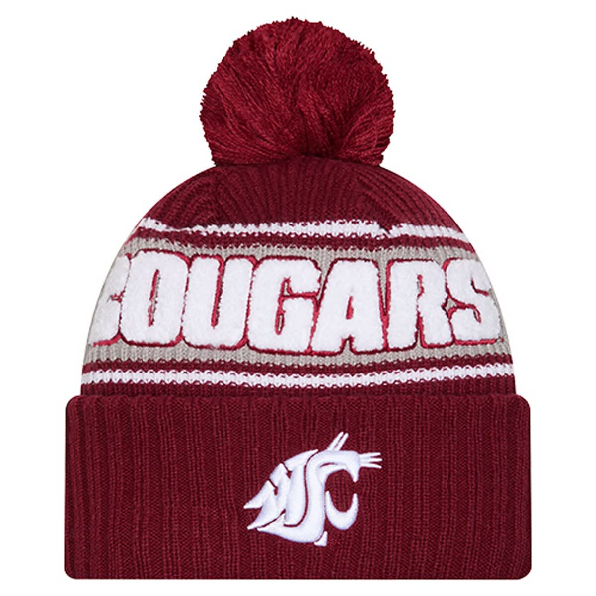 New Era Men's New Era Crimson Washington State Cougars Bold Cuffed Knit ...
