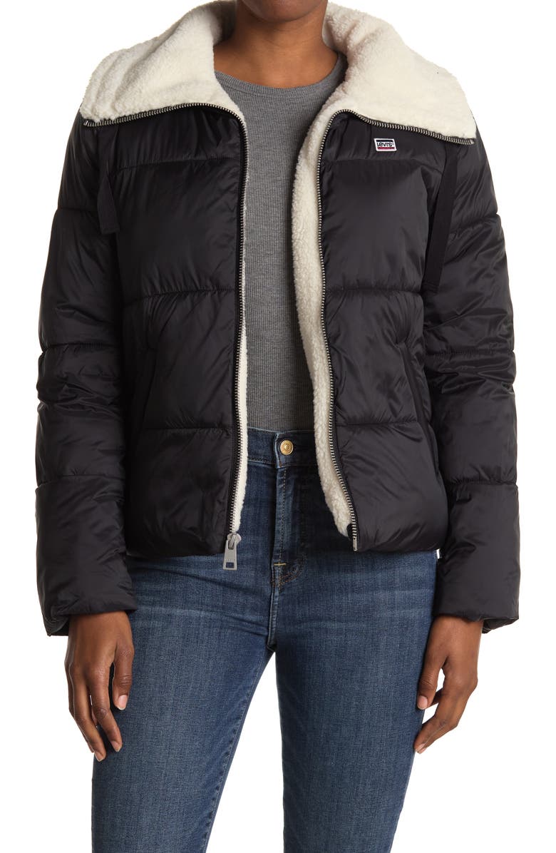 Levi's® Faux Shearling Lined Puffer Coat | Nordstromrack