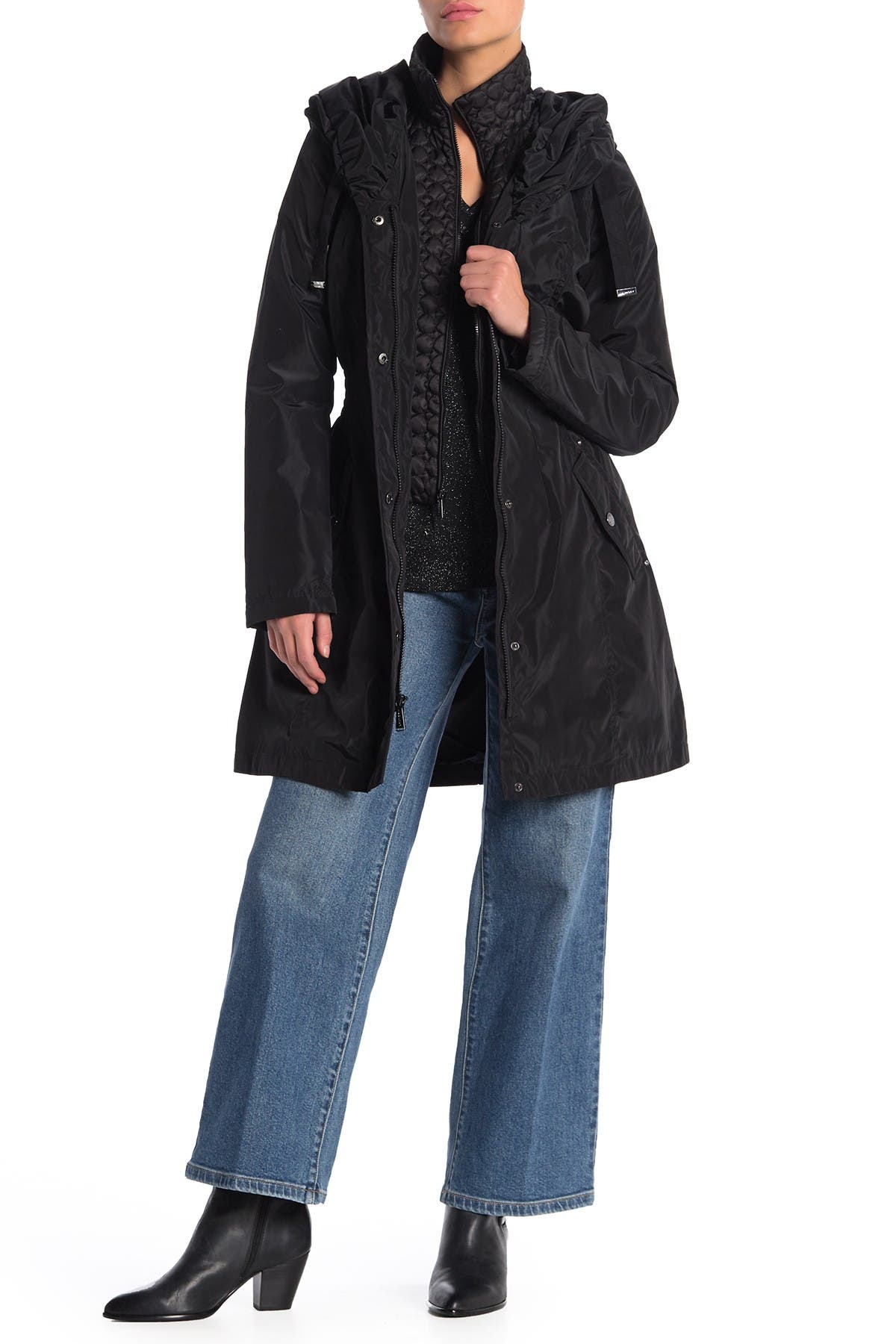 Smocked Waist Hooded Raincoat (Women) | Nordstromrack