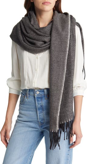 Treasure & Bond Herringbone Knit Blanket Wrap | Nordstromrack