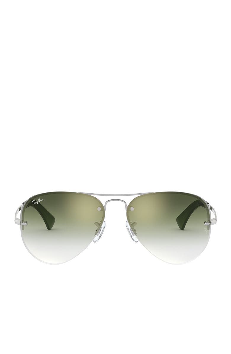 Ray-Ban Highstreet 59mm Semi Rimless Aviator Sunglasses | Nordstromrack