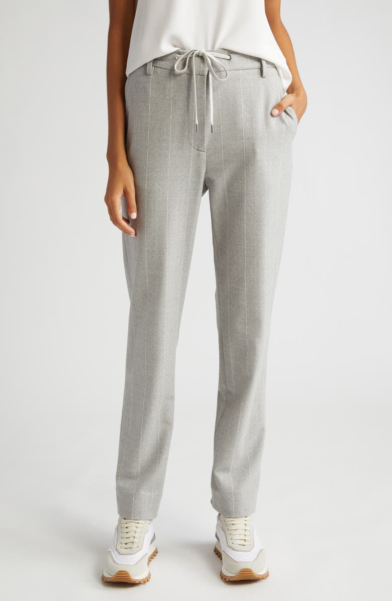 Eleventy Stripe Stretch Wool Drawstring Pants | Nordstrom