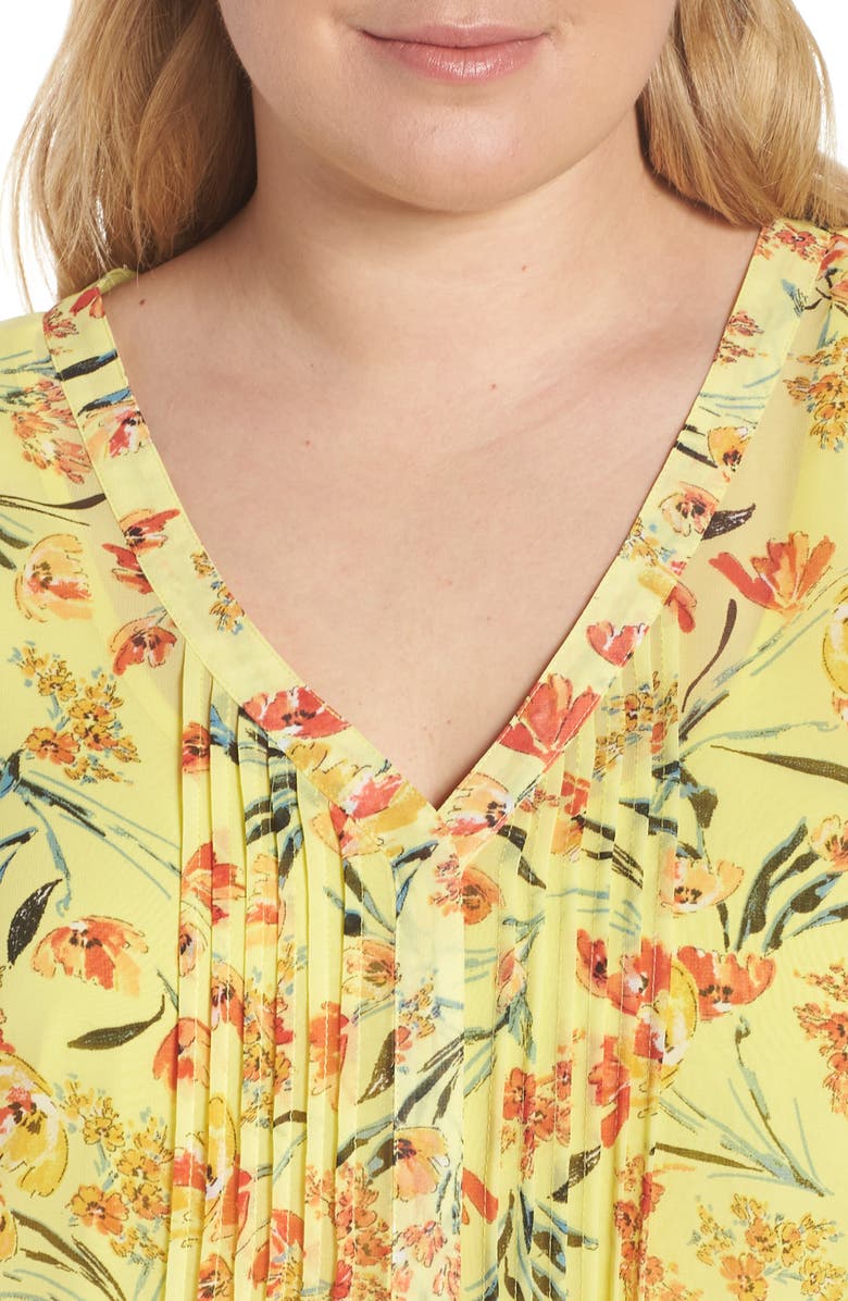 DR2 by Daniel Rainn Daniel Rainn Pleat Front Sleeveless Top | Nordstrom