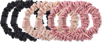 Market Fresh Beauty Silk 6-Pack Skinny Hair Scrunchies | Nordstromrack