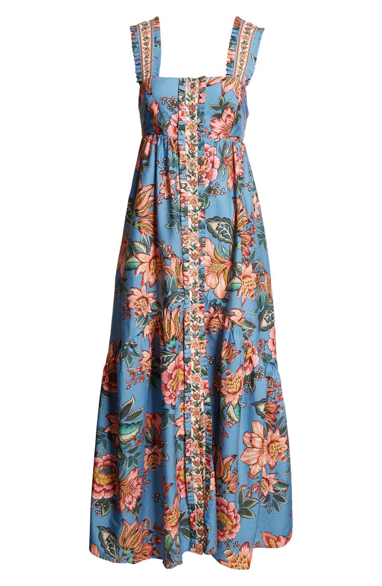 FARM Rio Wonderful Bouquet Button Front Maxi Dress | Nordstromrack