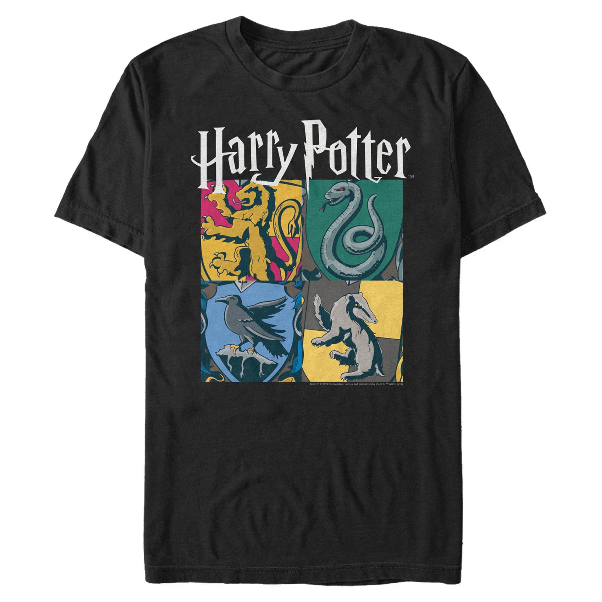 HARRY POTTER Men's Harry Potter Hogwarts Houses Vintage Collage Graphic ...
