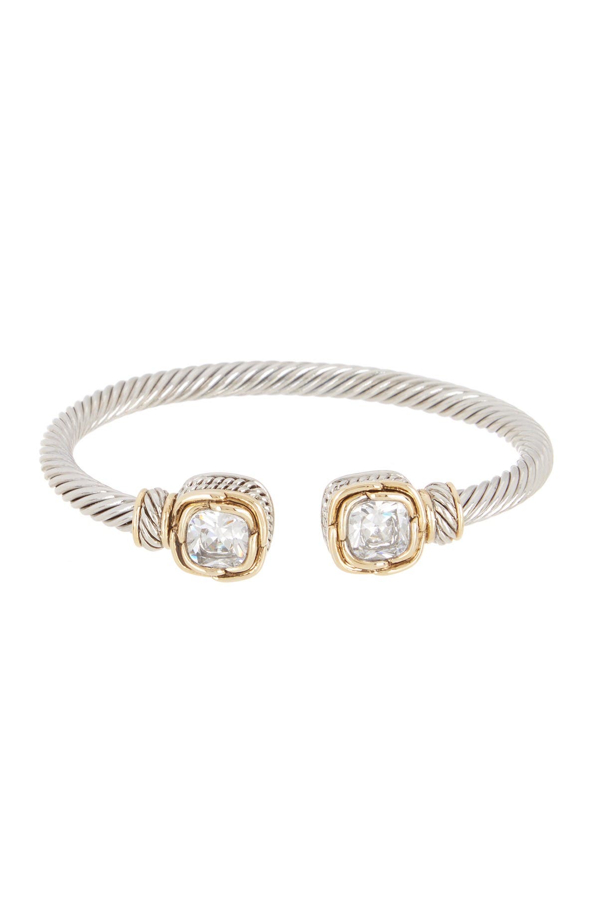 Juvell Twisted Cable White Topaz Cuff Bracelet | Nordstromrack