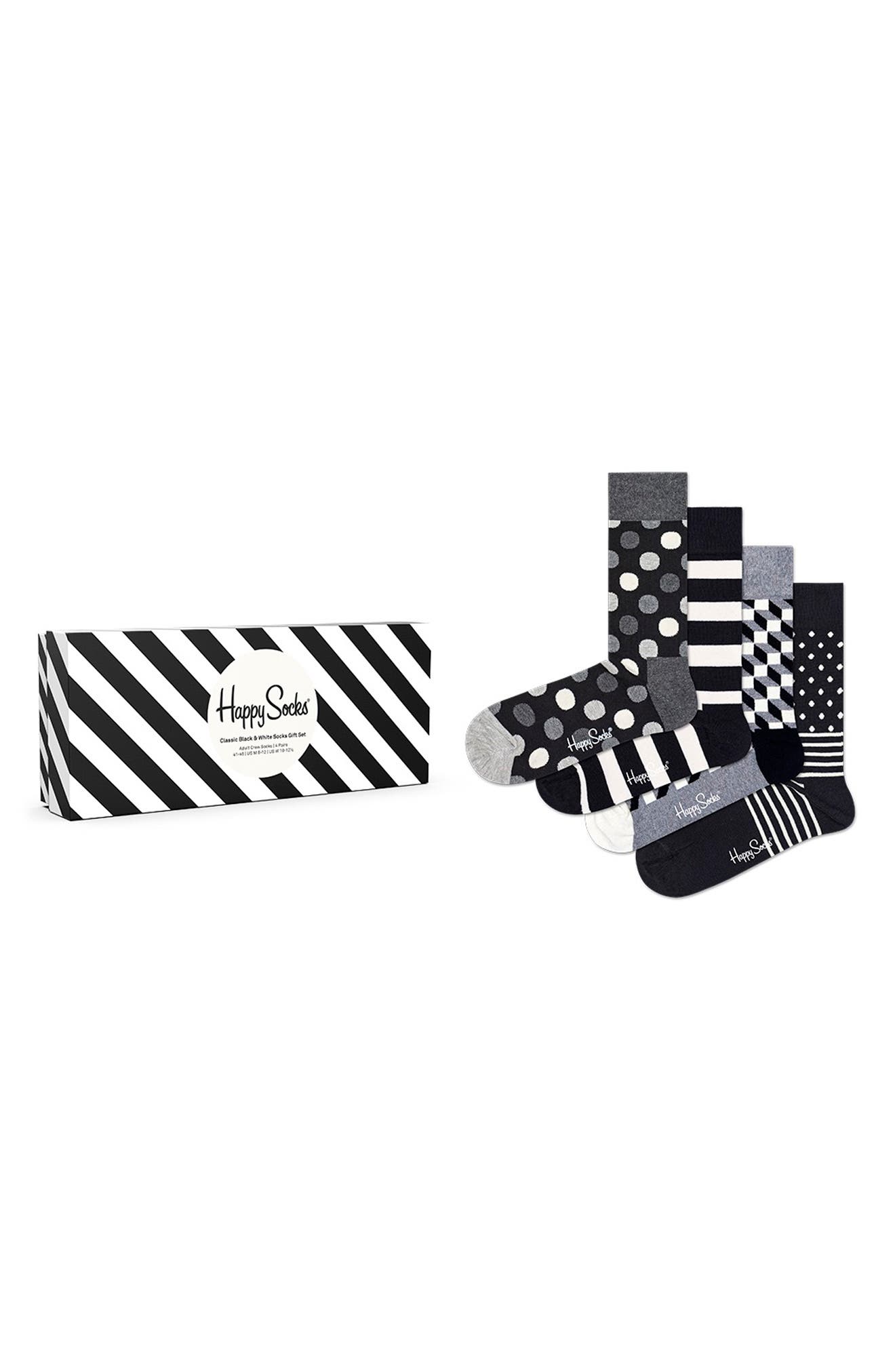 Happy Socks Classic 4-Pack Cotton Blend Sock Gift Set | Nordstrom