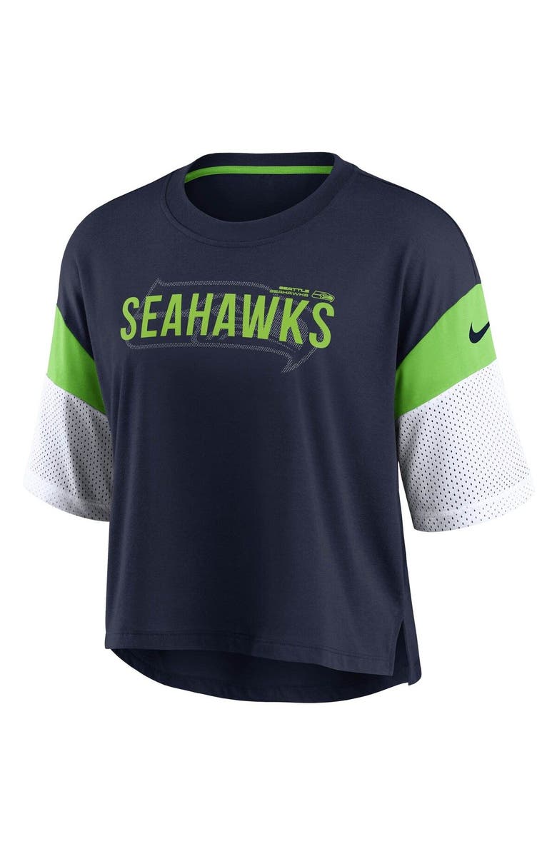 Nike Women's Nike College Navy/White Seattle Seahawks Nickname Tri ...