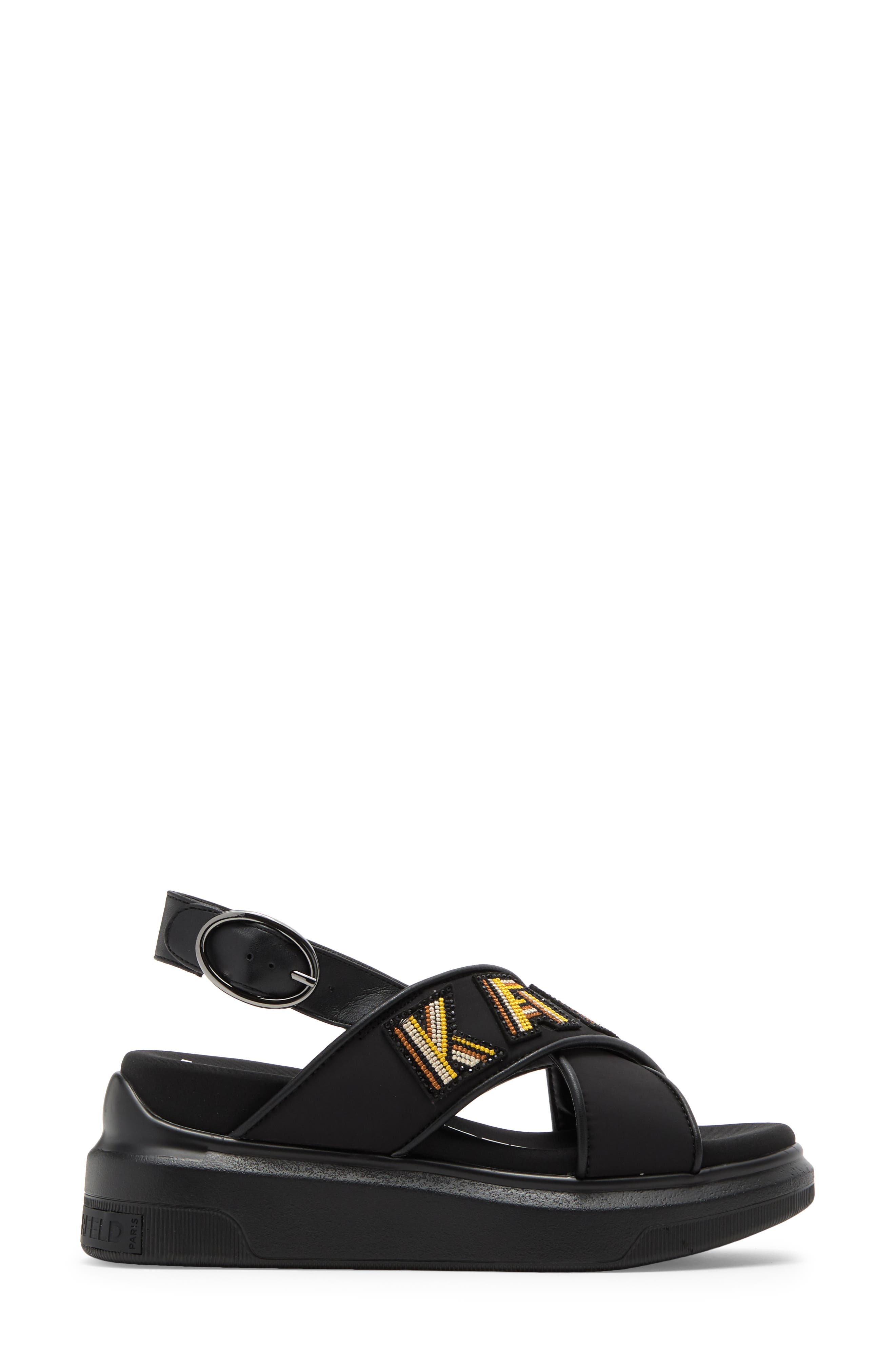 KARL LAGERFELD PARIS Trella Slingback Platform Wedge Sandal (Women ...