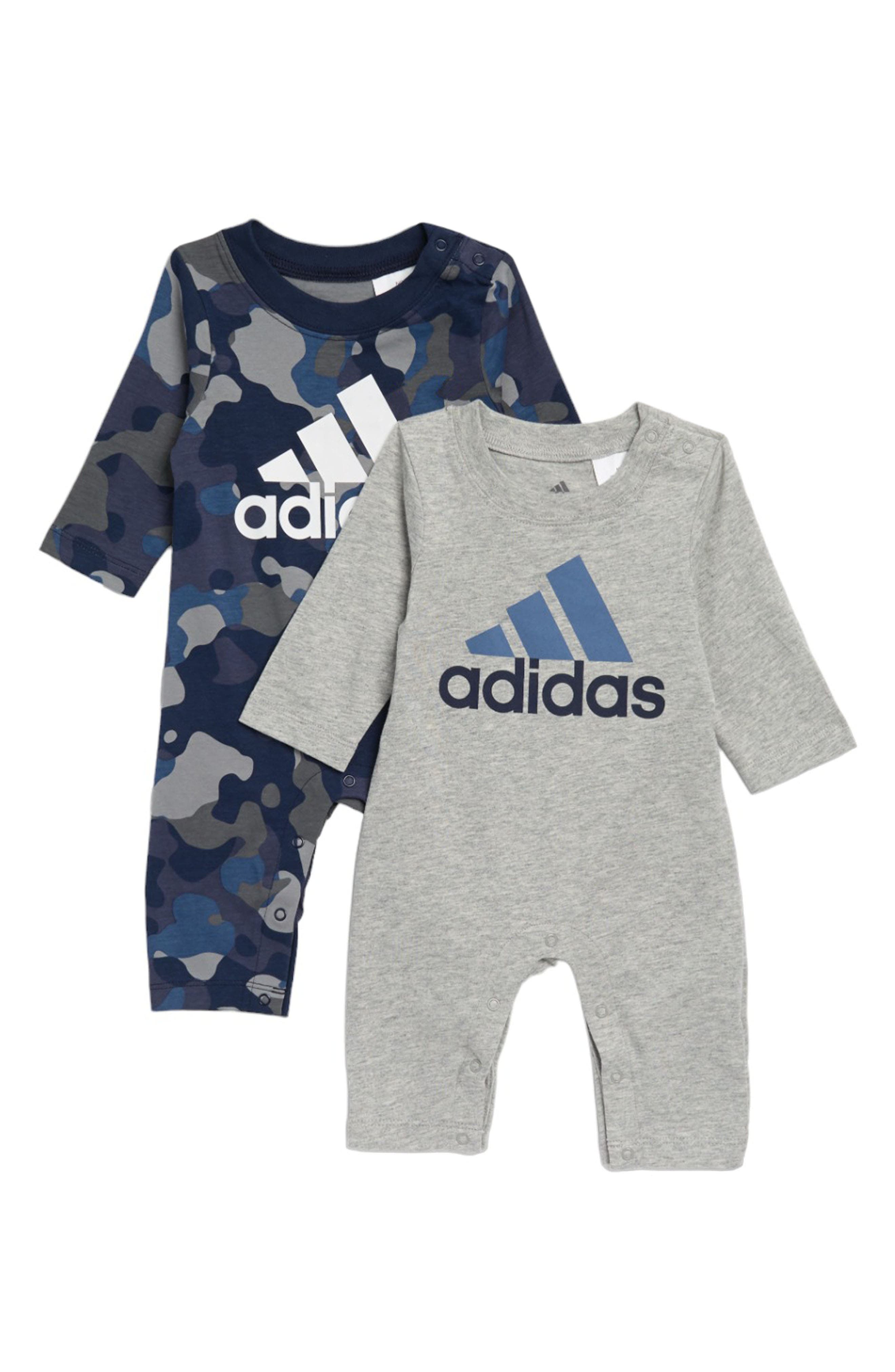 adidas Logo Graphic Cotton Jersey Romper Set | Nordstromrack