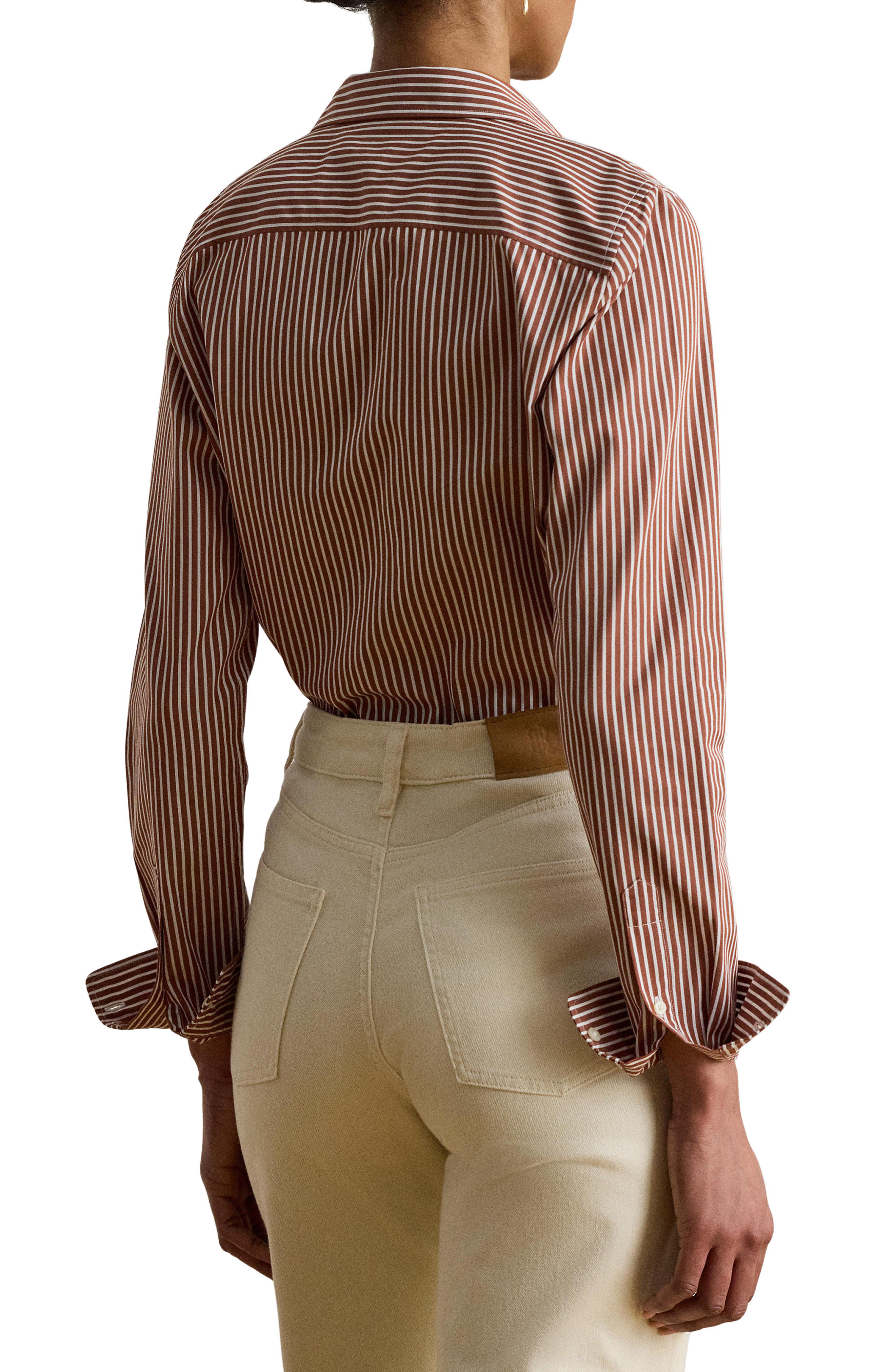 Lauren Ralph Lauren Classic Fit Stripe Cotton Broadcloth Button-Up ...