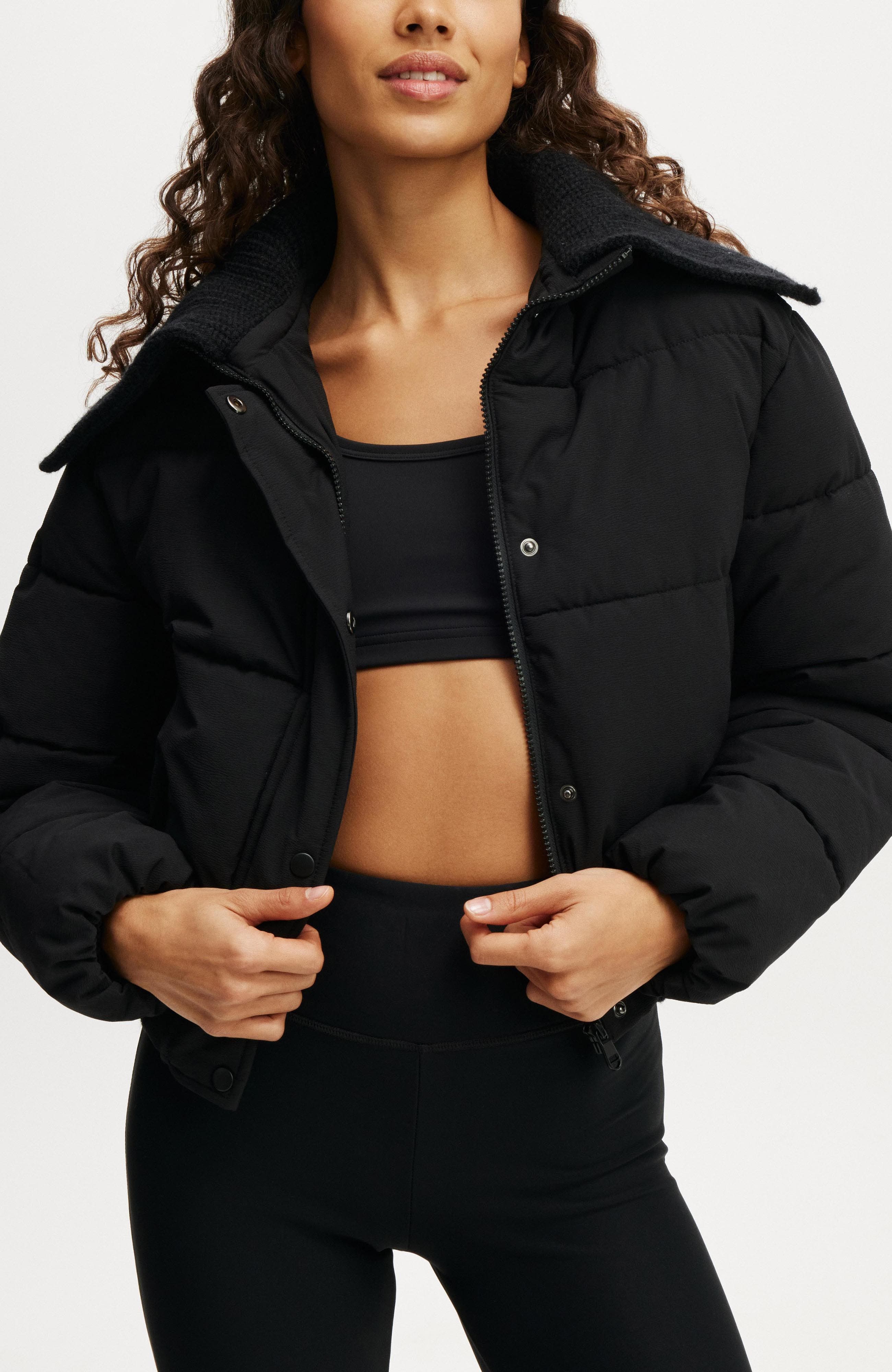 COTTON ON BODY The Mother Puffer Knitted Jacket | Nordstrom