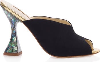 Freya Rose Mimi Noir Pearl Heel Sandal | Nordstrom