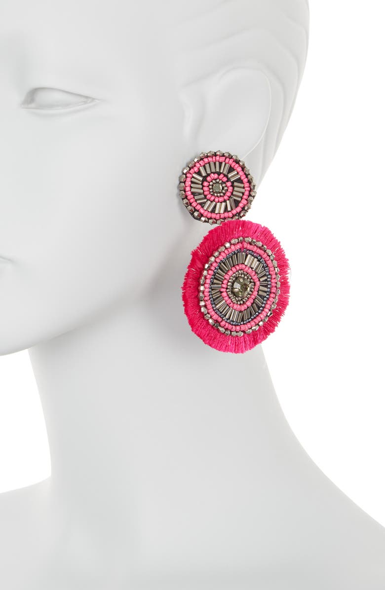 Panacea Beaded Double Circle Drop Earrings | Nordstromrack