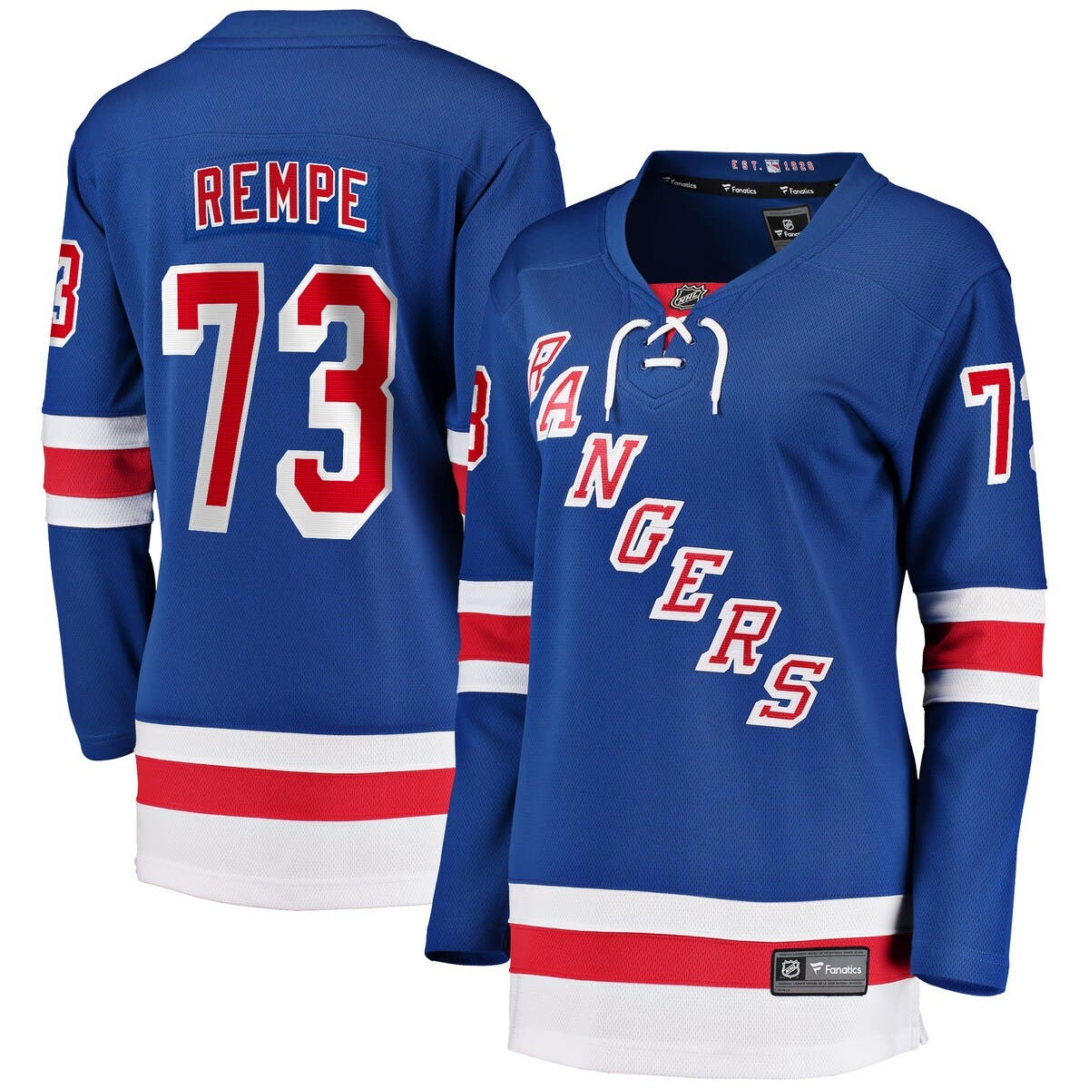 FANATICS Women's Fanatics Matt Rempe Blue New York Rangers Home ...