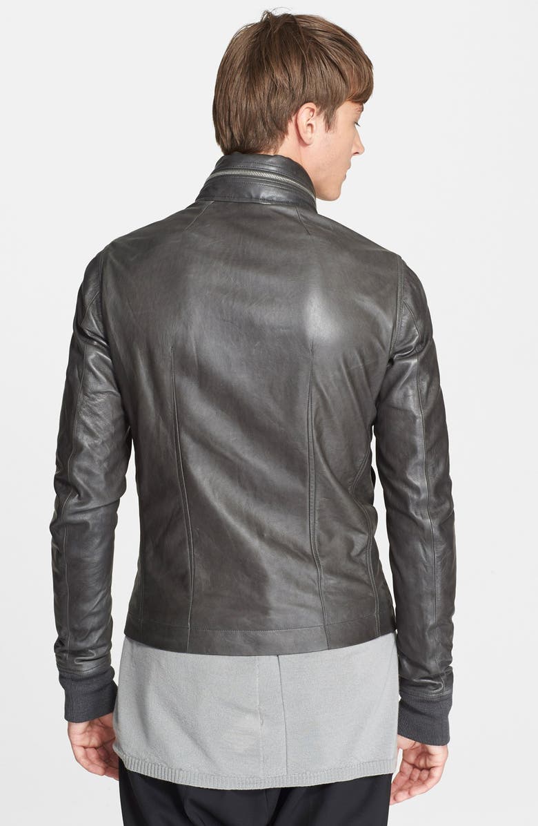 Rick Owens 'Sternberg' Leather Jacket with Stowaway Hood | Nordstrom