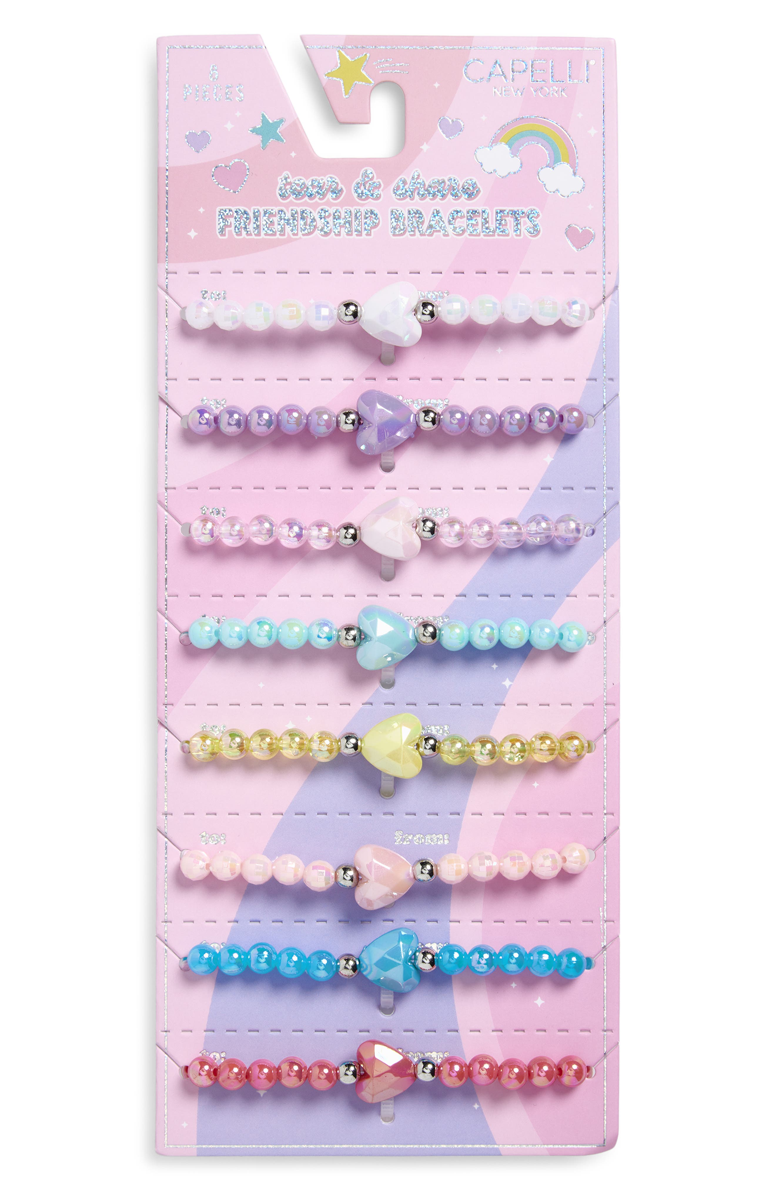 Capelli New York Kids' Tear & Share 8-Pack Assorted Friendship Bracelet ...