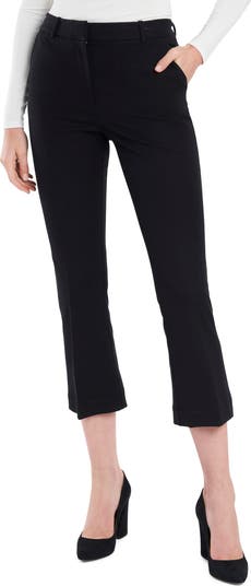 Court & Rowe Flat Front Crop Straight Leg Trousers | Nordstrom