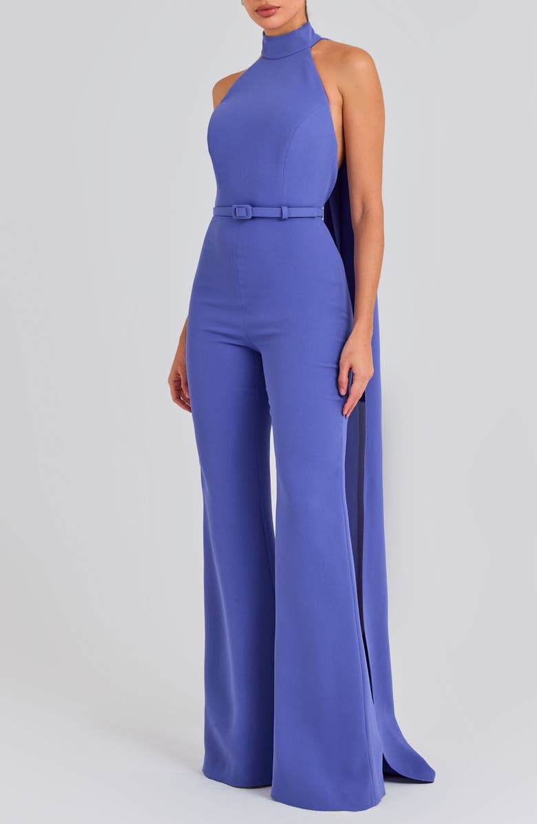 NADINE MERABI Lorrie Drape Halter Neck Wide Leg Jumpsuit | Nordstromrack