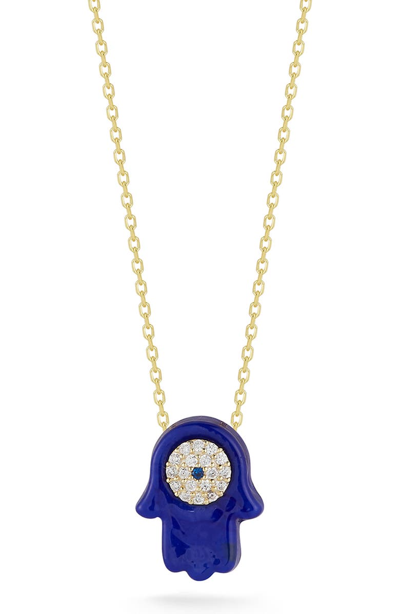SPHERA MILANO Gold Vermeil Hamsa Necklace | Nordstromrack