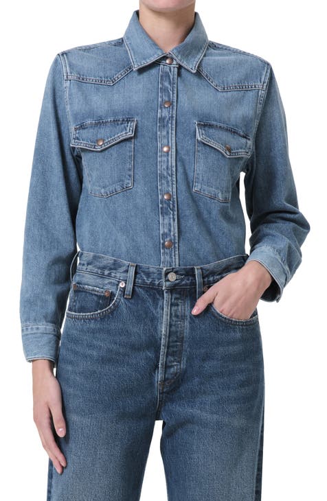 Women's Denim Button Up Tops | Nordstrom