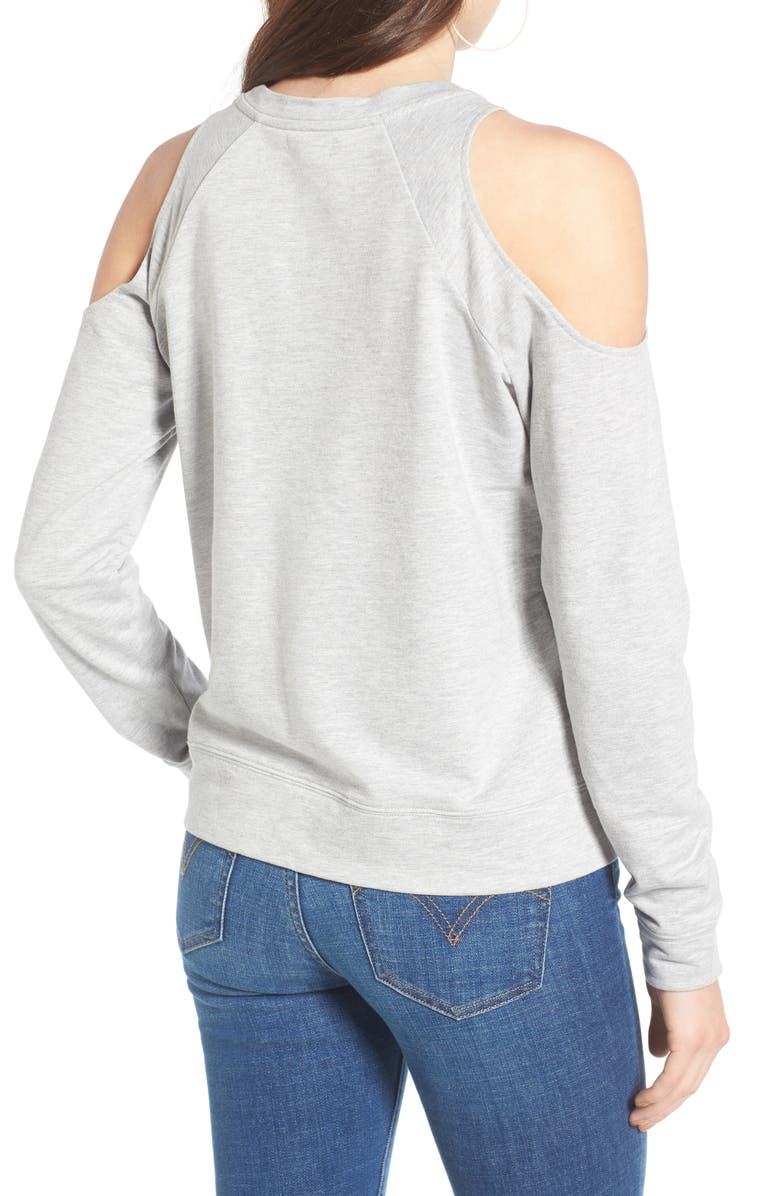 Love, Fire Cold Shoulder Sweatshirt | Nordstrom