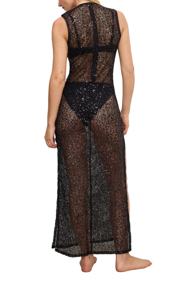 Good American Sequin Fishnet Cover-Up Maxi Dress | Nordstrom