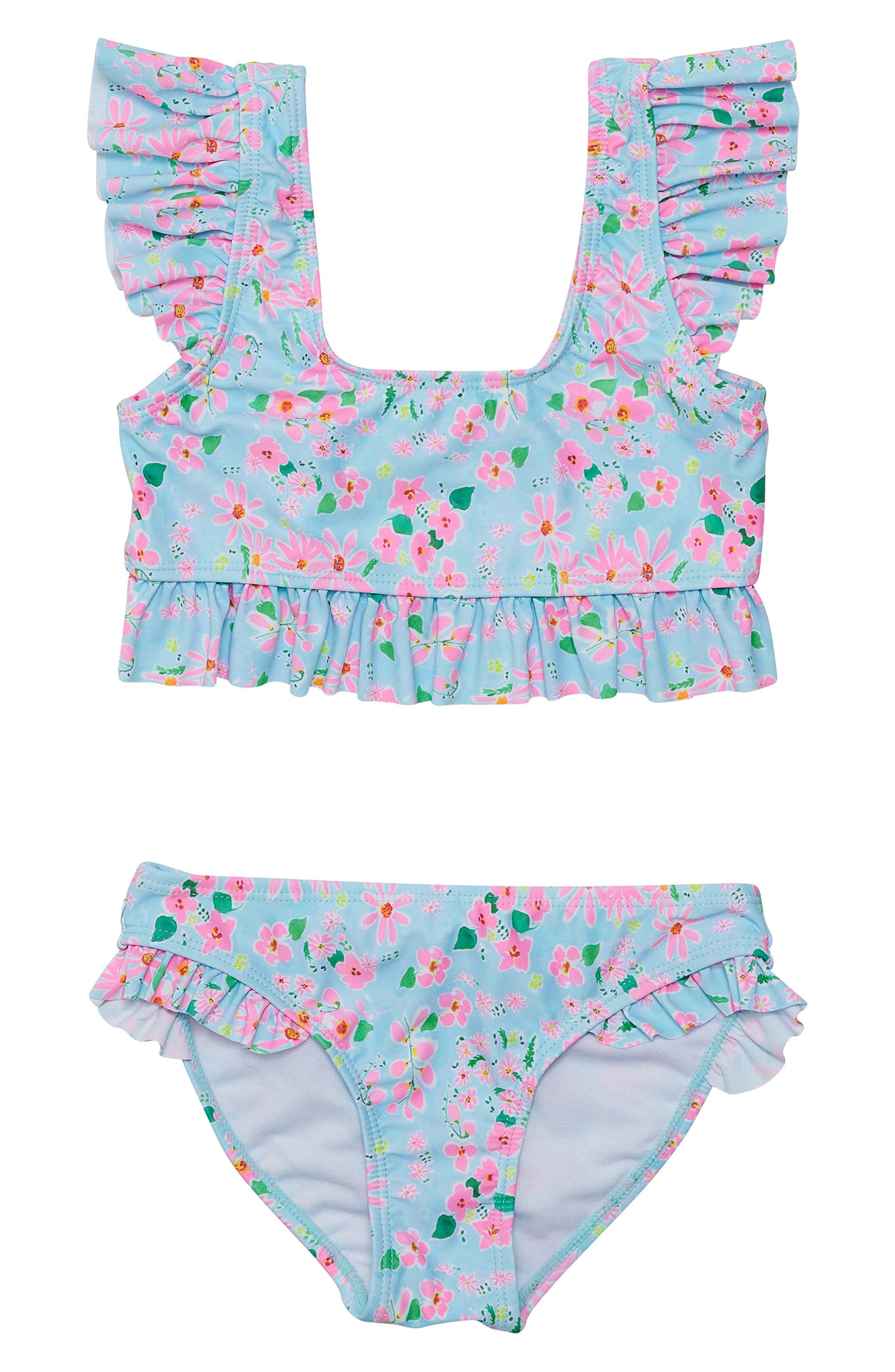 Snapper Rock Kids' Daisy Chain Ruffle Two-Piece Swimsuit | Nordstrom