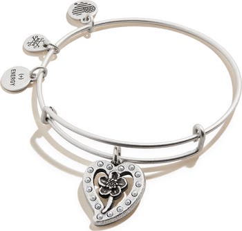 Alex and Ani Buttercup Heart Charm Expandable Wire Bangle | Nordstromrack