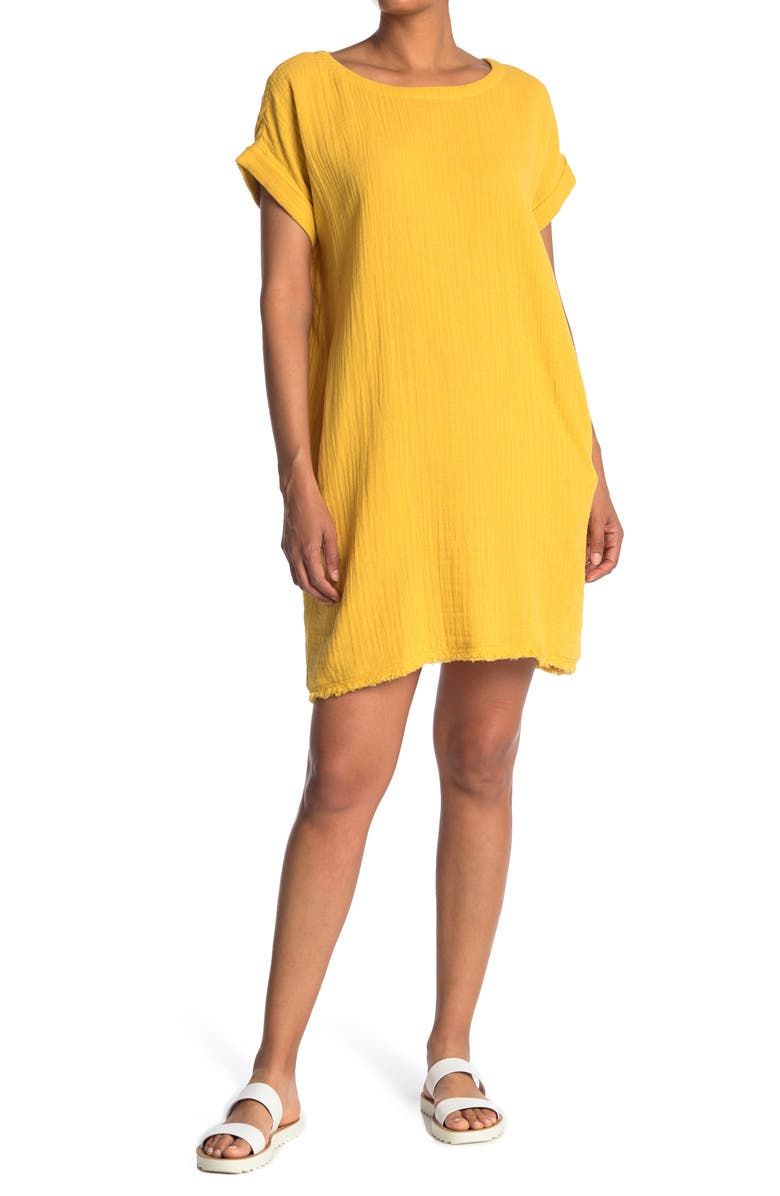 Eileen Fisher Organic Lofty Gauze Shift Dress | Nordstromrack