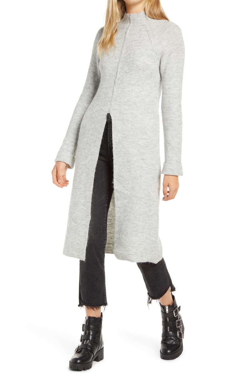 VERO MODA Gaiva Slit Front Long Sleeve Midi Sweater Dress | Nordstromrack