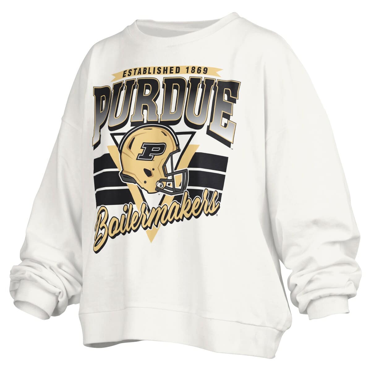 PRESSBOX Women's Pressbox White Purdue Boilermakers Janice Retro Logo ...