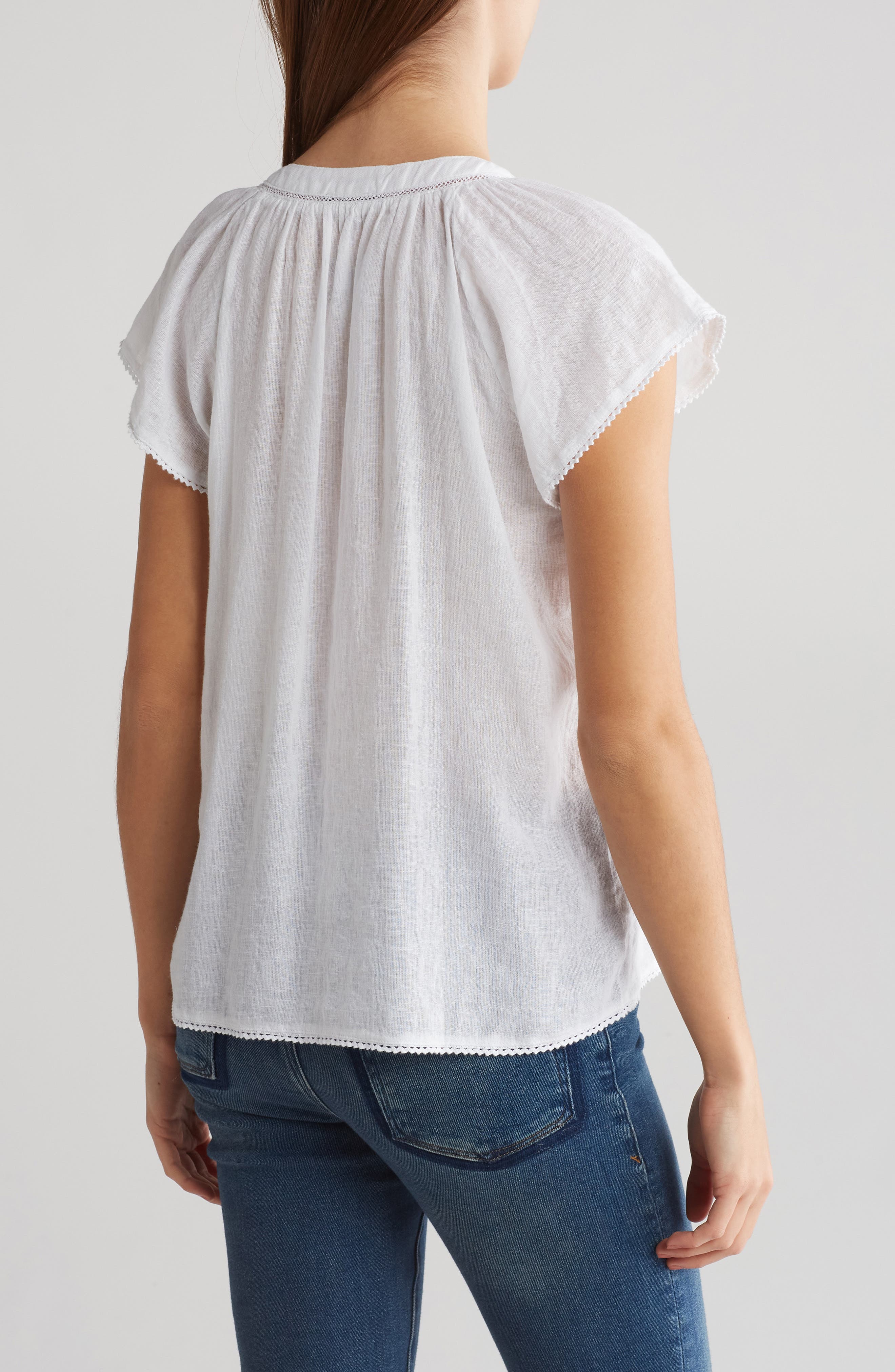 Rails Alena Linen Blend Button-Up Top | Nordstromrack