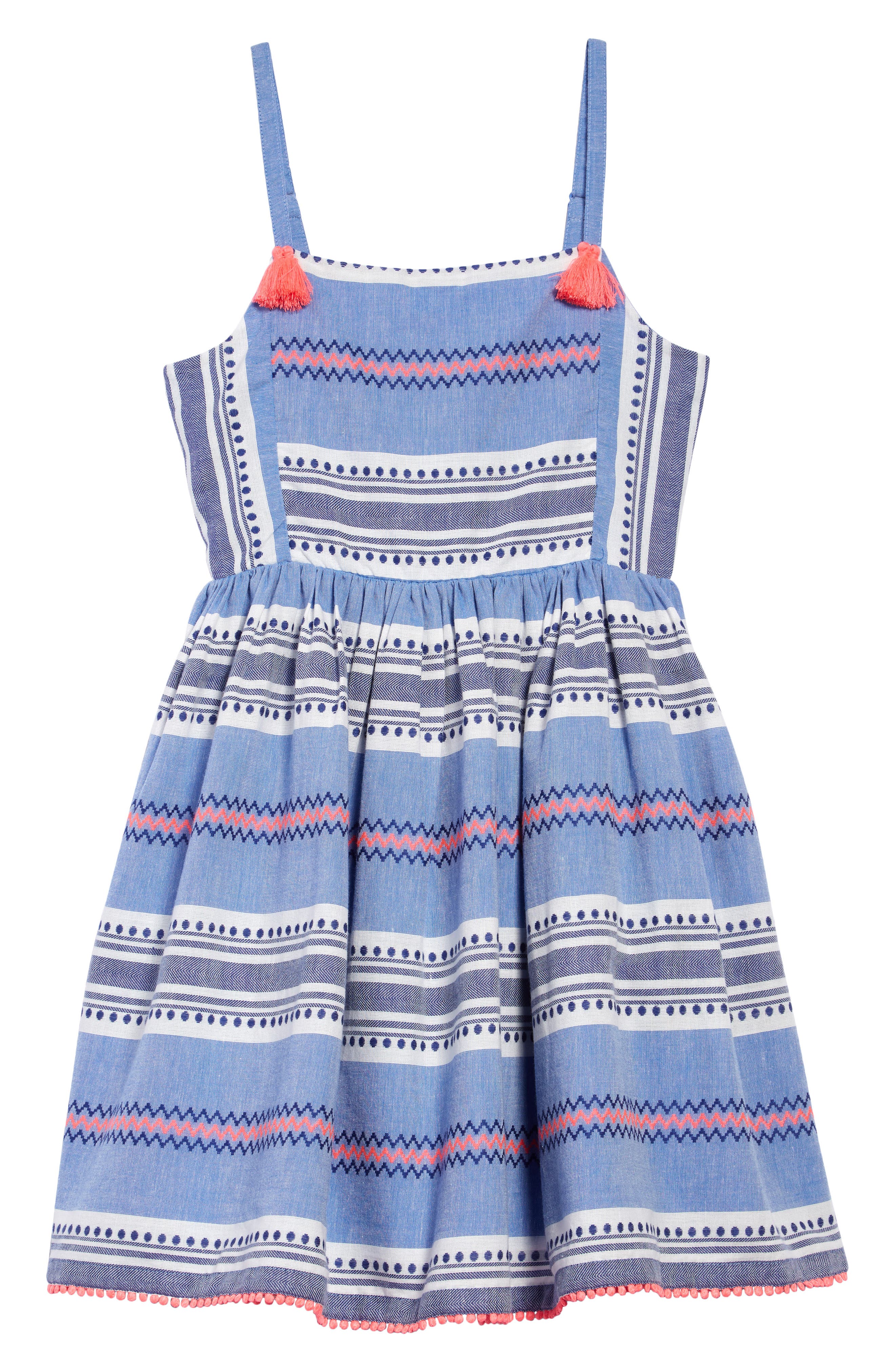 Mini Boden Kids' Stripe Tassel Tie Sundress | Nordstrom