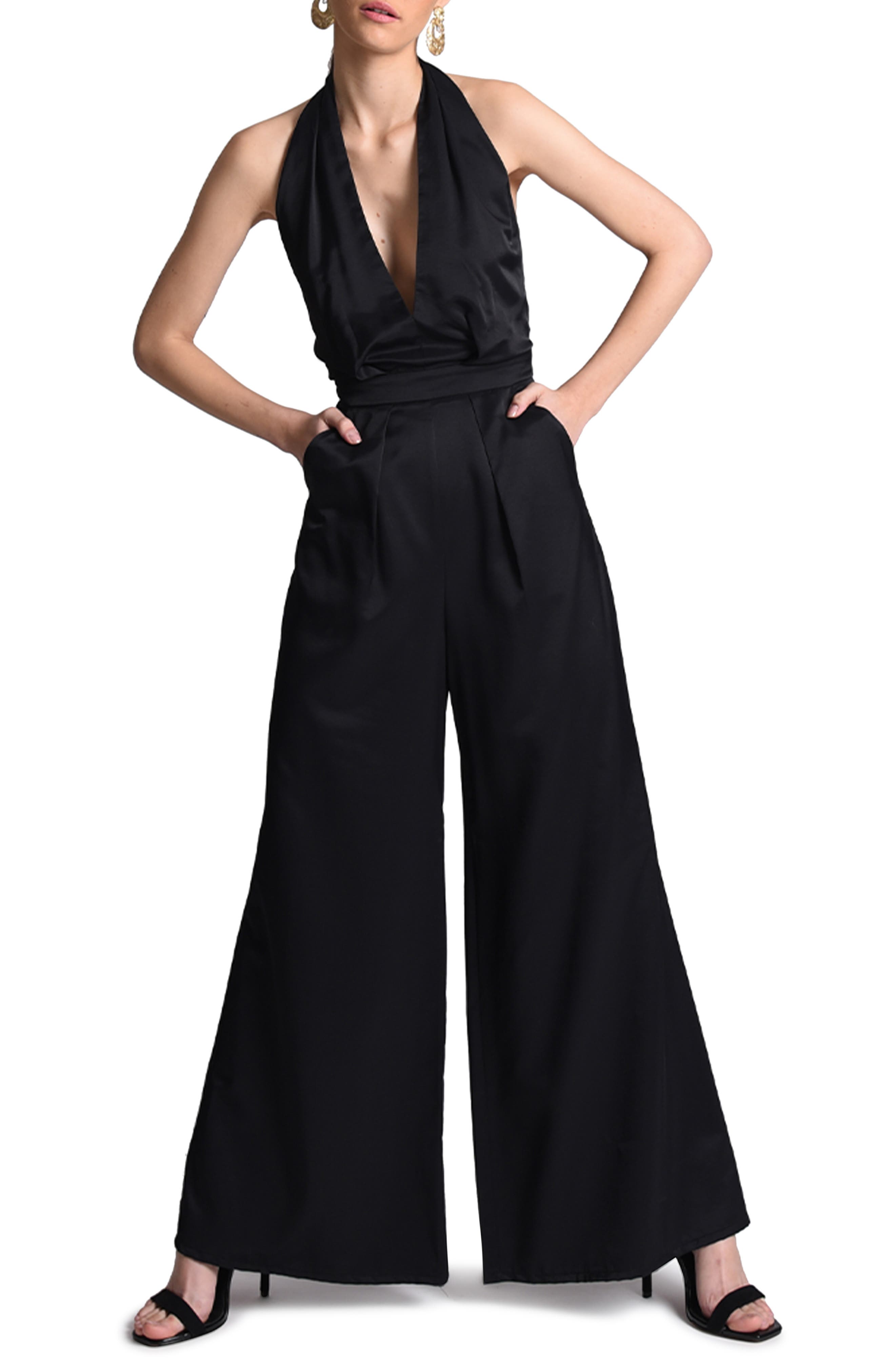 Molly Bracken Evening Halter Wide Leg Jumpsuit | Nordstrom
