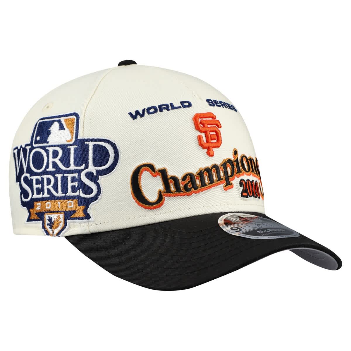 Men's New Era Cream/Black San Francisco Giants World Series 9FORTY M ...