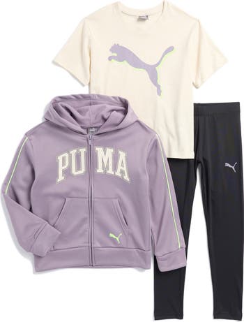 PUMA Kids' Fleece Hoodie, T-Shirt & Leggings Set | Nordstromrack