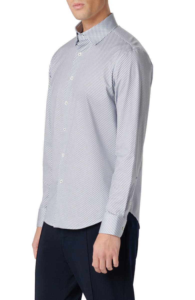 Bugatchi James OoohCotton® Geo Print Button-Up Shirt | Nordstromrack