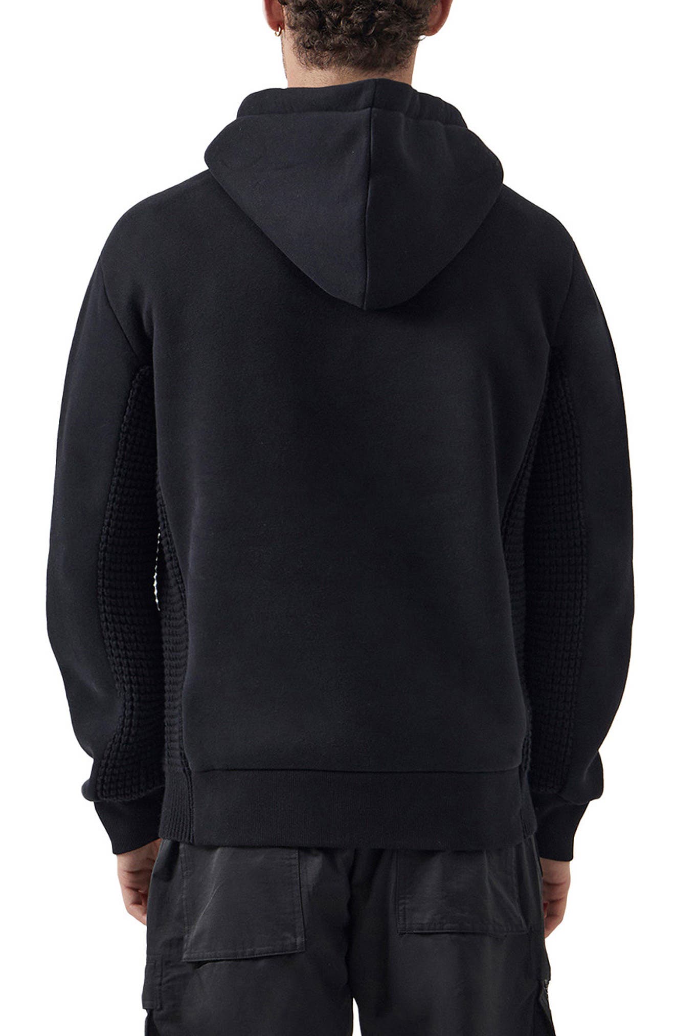 French Connection Cable Knit Panel Pullover Hoodie | Nordstromrack